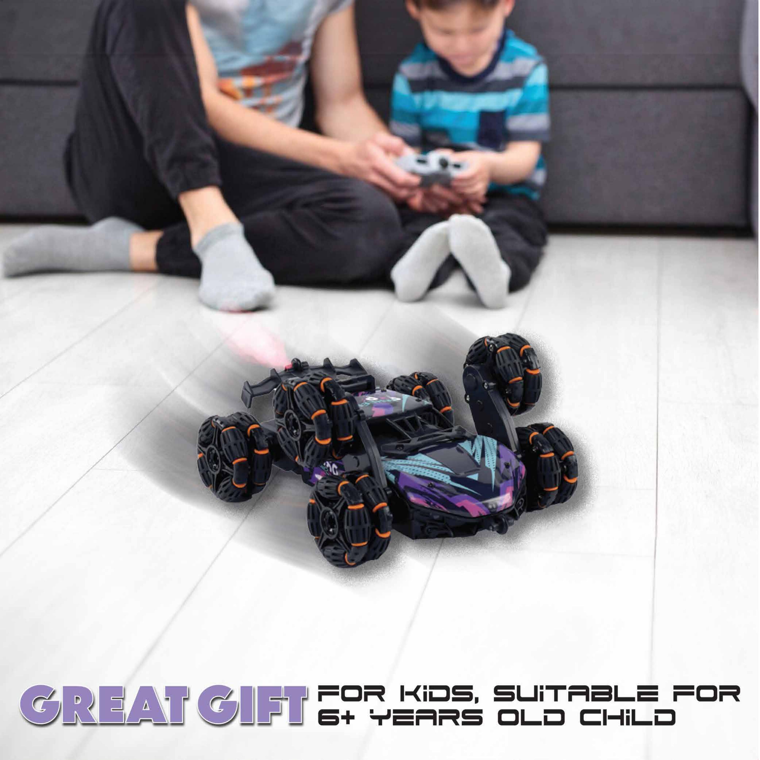 6WD Stunt Car Water Spray and Light | 360° Flips & Drifts | Electric RC ...