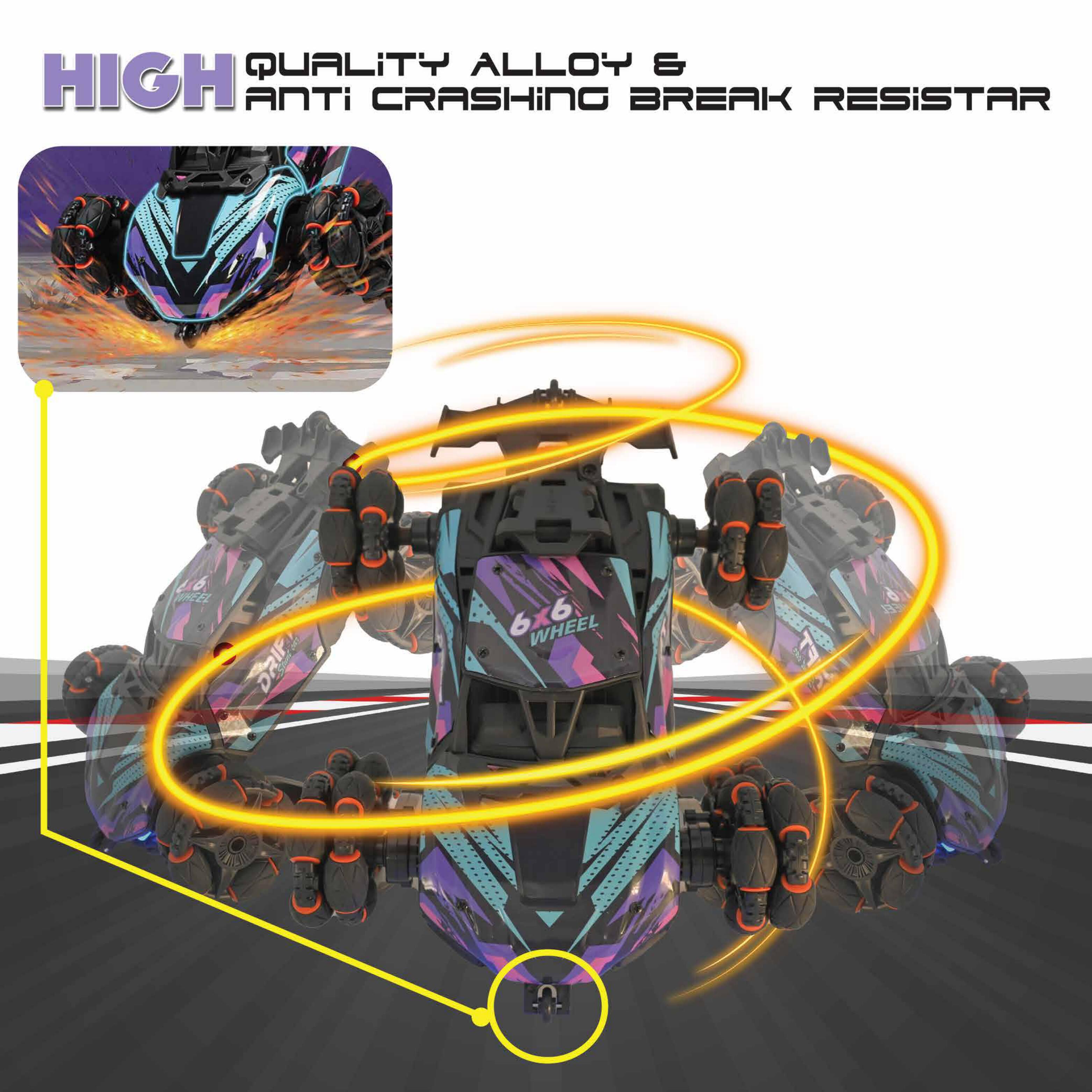 6WD Stunt Car Water Spray and Light | 360° Flips & Drifts | Electric RC ...