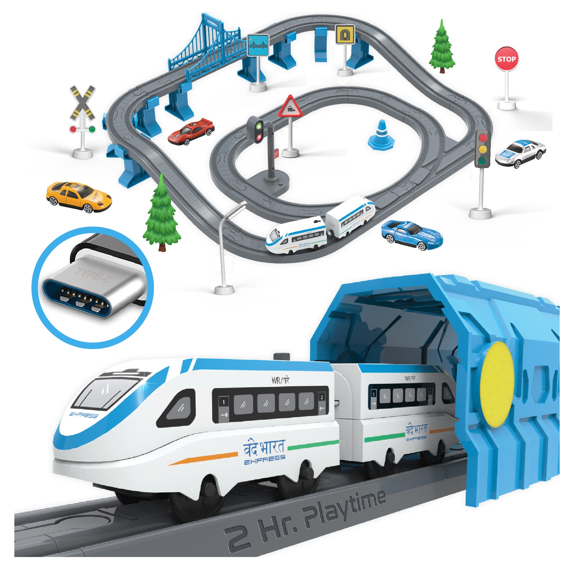 Kids Toy Train Set with Sound Track & Light 3+ Years | BOOGYWOOGY®