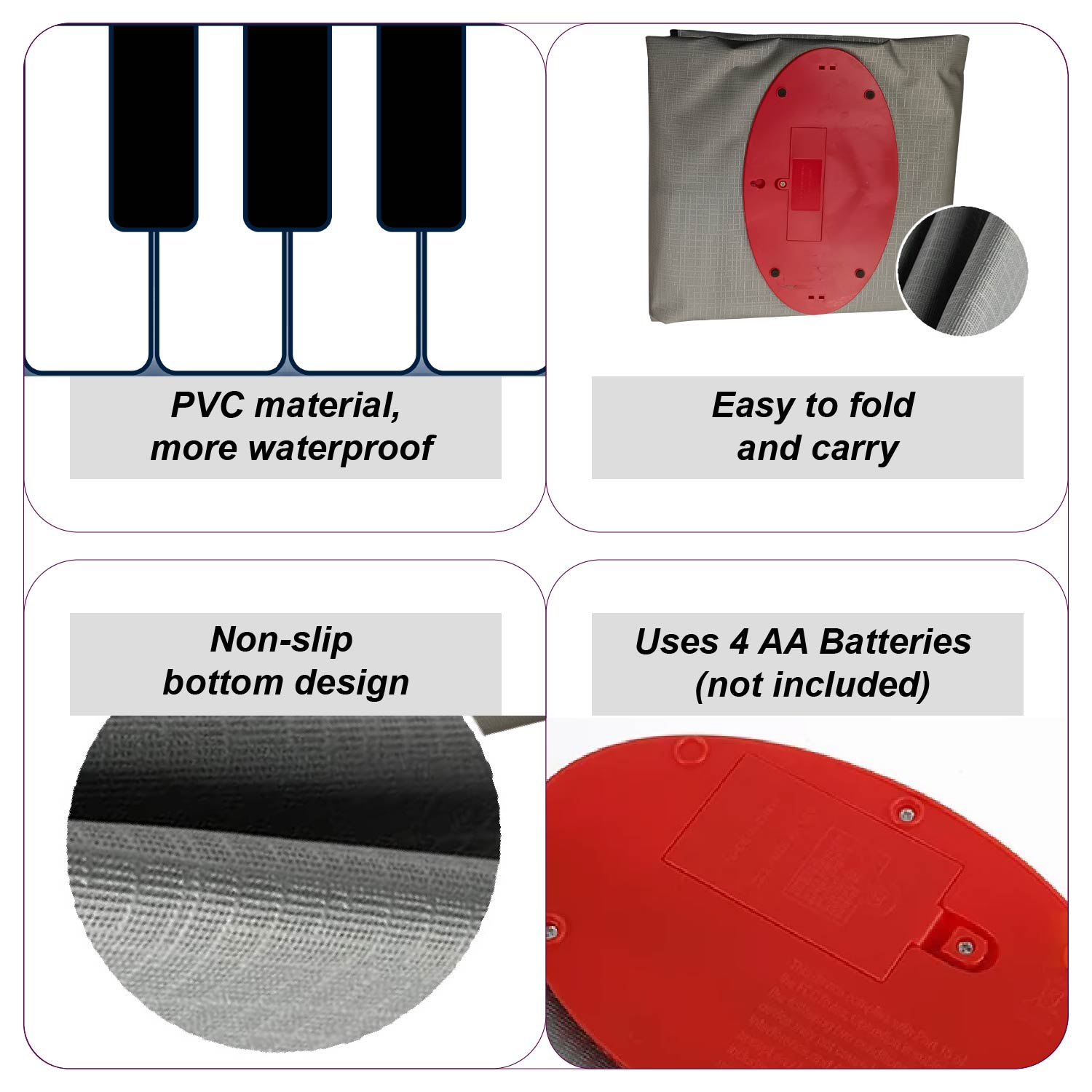 2-in-1 Musical Playmat for Kids Age 3 Years and Above | Piano Drum Mul